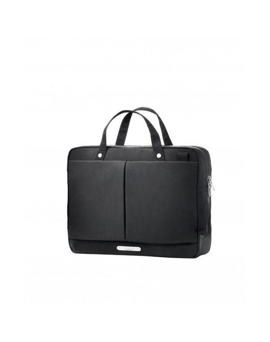 BROOKS STREET NYLON TECHNICAL BRIEFCASE WITH CARRIER ATTACHMENT BLACK ...
