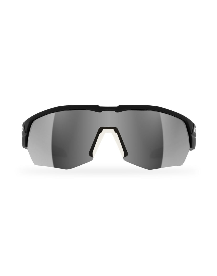 KOO OPEN CUBE Sunglasses Black White Smoke Mirror Lenses AsianFit-M 太陽 ...